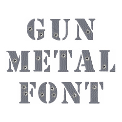 Gun Metal Font Embroidery Font | AnnTheGran.com