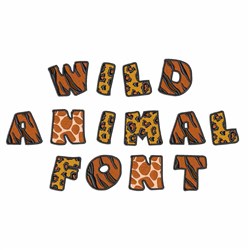 Wild Animal Font Embroidery Font | AnnTheGran.com