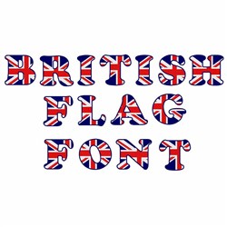 British Flag Font Embroidery Font | AnnTheGran.com