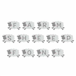 Farm Sheep Letters and Numbers Embroidery Font | AnnTheGran.com