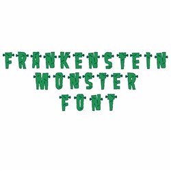 Frankenstein Monster font Embroidery Font | AnnTheGran.com