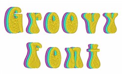 Groovy Font Embroidery Font | AnnTheGran.com