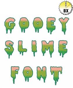 Gooey Slime Letters and Numbers Embrilliance Embroidery Font ...