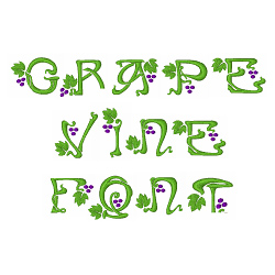 Grape Vine Font Embroidery Font | AnnTheGran.com