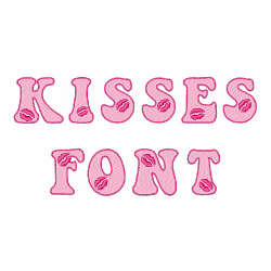 Kisses Font Embroidery Font | AnnTheGran.com