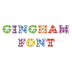 Gingham Font Embroidery Font | AnnTheGran.com