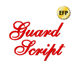 Guard Script Embroidery Font | AnnTheGran.com