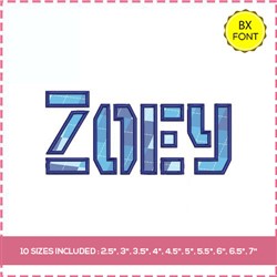 Zoey Font Embroidery Font | AnnTheGran.com