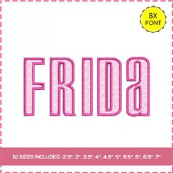 Frida Font Embroidery Font | AnnTheGran.com