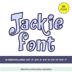 Jackie Font Embroidery Font | AnnTheGran.com
