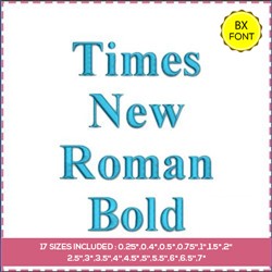 Times New Roman Bold Embrilliance Embroidery Font | AnnTheGran.com