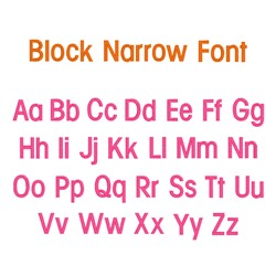 Block Narrow Font Embroidery Font | AnnTheGran.com