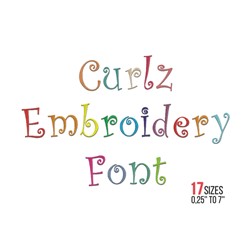 Curlz Font Embroidery Font | AnnTheGran.com