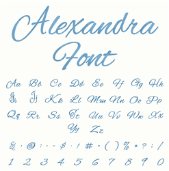 Alexandra Font Embroidery Font | AnnTheGran.com