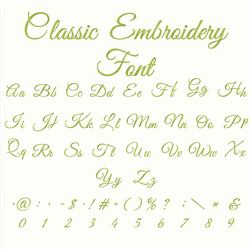Classic Font Embroidery Font | AnnTheGran.com