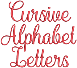 Cursive Alphabet Letters Embroidery Font | AnnTheGran.com