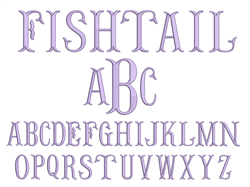 Fish Tail Font Embroidery Font | AnnTheGran.com