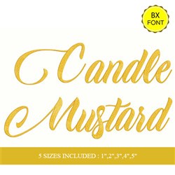 Candle Mustard Embrilliance Embroidery Font | AnnTheGran.com