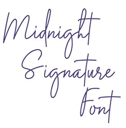 Midnight Signature Font Embroidery Font | AnnTheGran.com