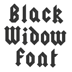 Black Widow Font Embroidery Font | AnnTheGran.com