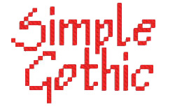 Simple Gothic Alphabet Embroidery Font | AnnTheGran.com