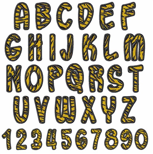 Tiger Font Embroidery Font | AnnTheGran