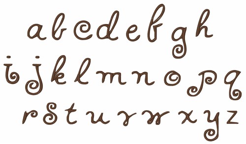 Swirly Cursive Embroidery Font | AnnTheGran