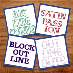 Block Outlines Embroidery Fonts | AnnTheGran.com