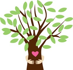 Tree Hugger Vector Illustration | AnnTheGran.com