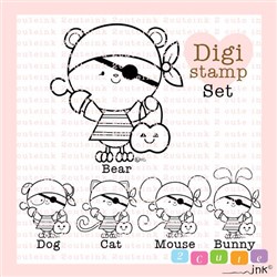 Pirate Animals Vector Illustration | AnnTheGran.com