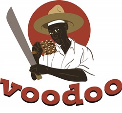 Voodoo Machete Priest Vector Illustration | AnnTheGran.com