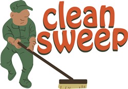 Clean Sweep Vector Illustration | AnnTheGran.com
