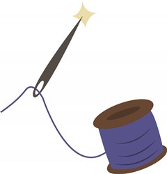 Needle and Thread Vector Illustration | AnnTheGran.com