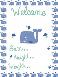 Welcome Whale Vector Illustration | AnnTheGran.com