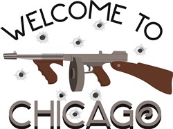 Welcome To Chicago Vector Illustration | AnnTheGran.com