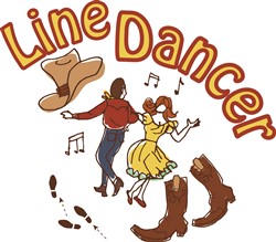Line Dancer Vector Illustration | AnnTheGran.com