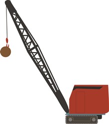 Wrecking Crane Vector Illustration | AnnTheGran.com