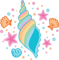 Summer Seashell Vector Illustration | AnnTheGran.com