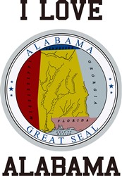 Alabama State Seal Vector Illustration | AnnTheGran.com