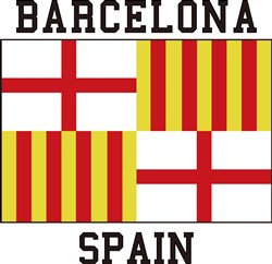 Barcelona, Spain Flag Vector Illustration | AnnTheGran.com