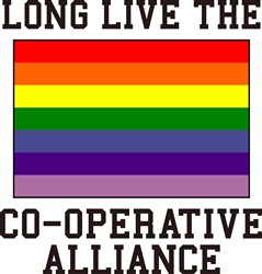 Co-operative Alliance Flag Vector Illustration | AnnTheGran.com
