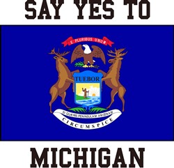 Yes to Michigan Vector Illustration | AnnTheGran.com