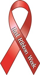 Drug Free Ribbon Vector Illustration | AnnTheGran.com
