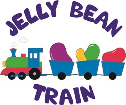 Jelly Bean Train Vector Illustration | AnnTheGran.com