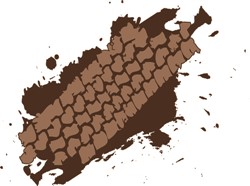 Muddy Tire Tracks Vector Illustration | AnnTheGran.com