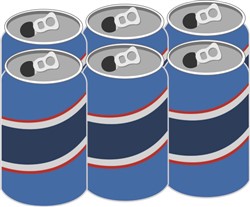 Six Pack Cans Vector Illustration | AnnTheGran.com