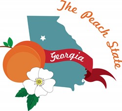 Georgia Peach State Vector Illustration | AnnTheGran.com