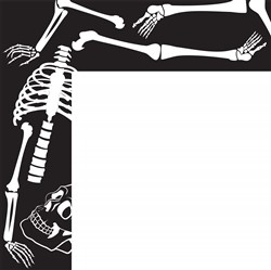 Skeleton Bone Border Vector Illustration | AnnTheGran.com