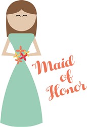 Maid of Honor Vector Illustration | AnnTheGran.com