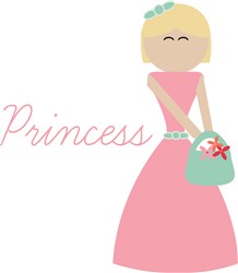 Flower Girl Princess Vector Illustration | AnnTheGran.com